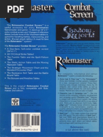Rolemaster Classic Character Sheet | PDF | Role Playing Games | Leisure