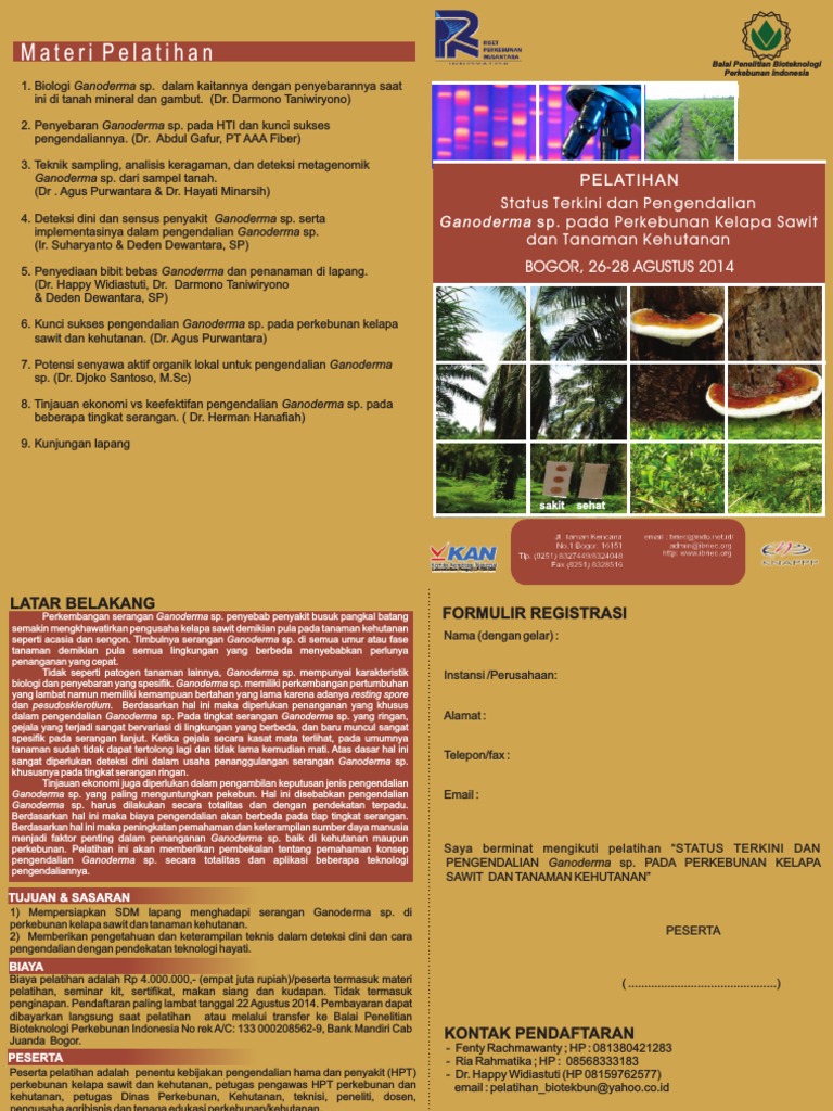 Pelatihan Ganoderma Pada Perkebunan Sawit Dan Hti | PDF