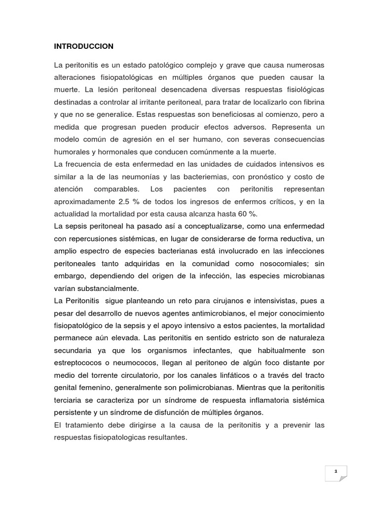 Peritonitis Modif Mary | PDF | Peritoneo | Abdomen