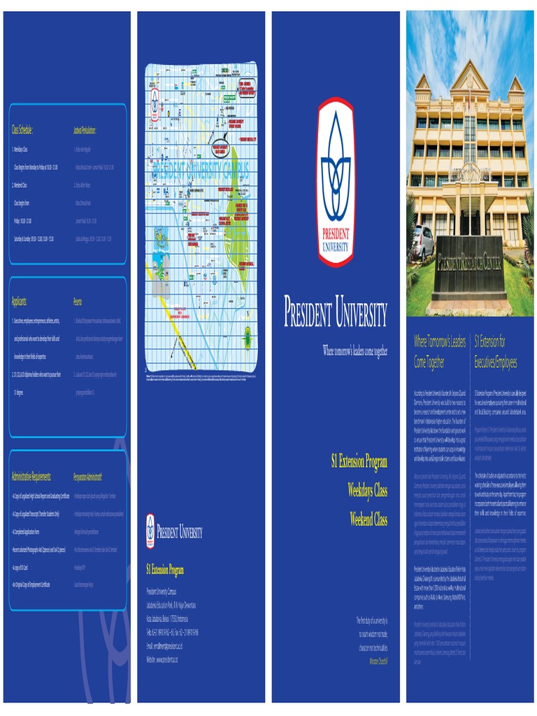 Brosur President University S1 Ekstensi | PDF | Machines | Engineering
