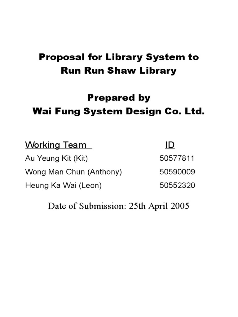 System Proposal | PDF | Databases | Computing