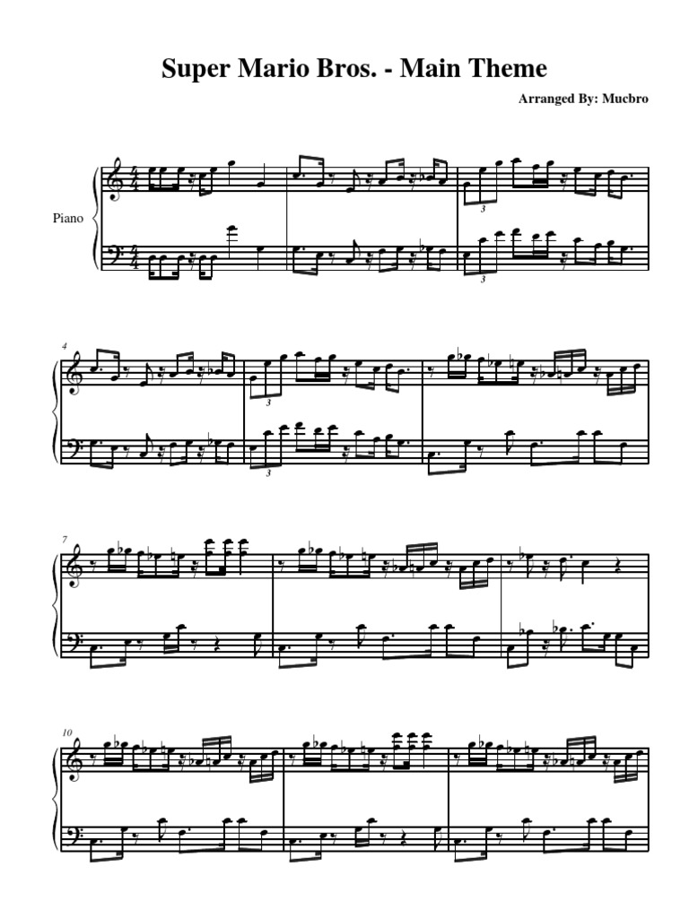 Super Mario Bros Main Theme | PDF