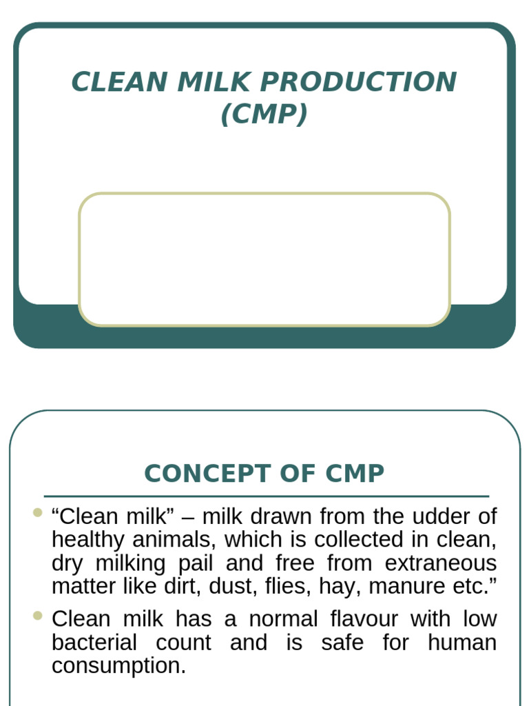 CMP | PDF | Milk | Hygiene