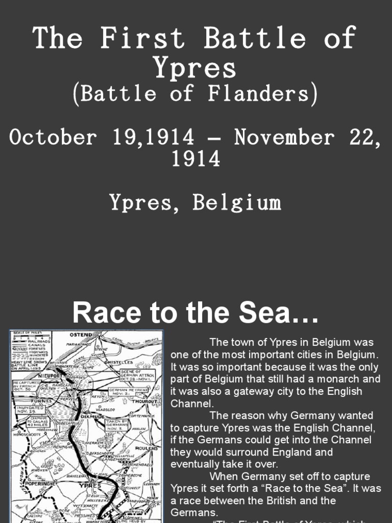 ww1 First Battle of Ypres | PDF | Western Front (World War I ...