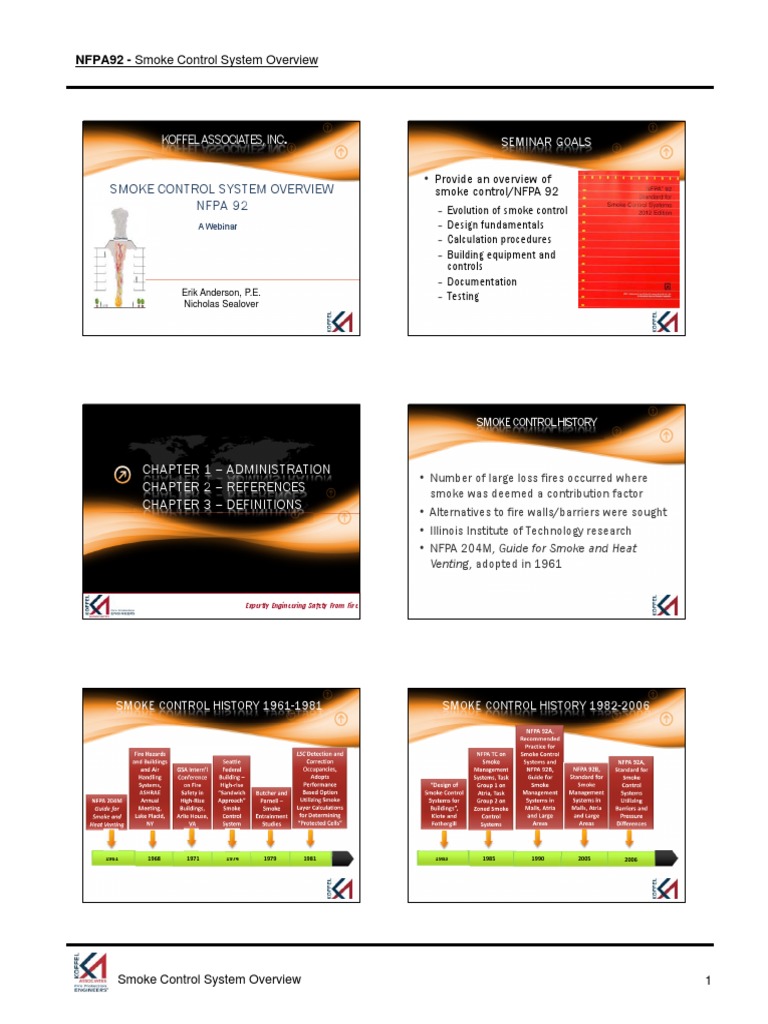2014-Smoke Control Webinar - NFPA 92 | PDF | Mechanical Fan | Smoke