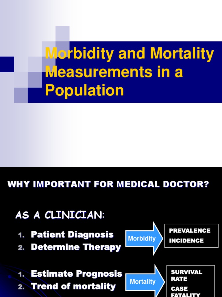 3) Measurement of Mortality and Morbidity | PDF | Incidence ...