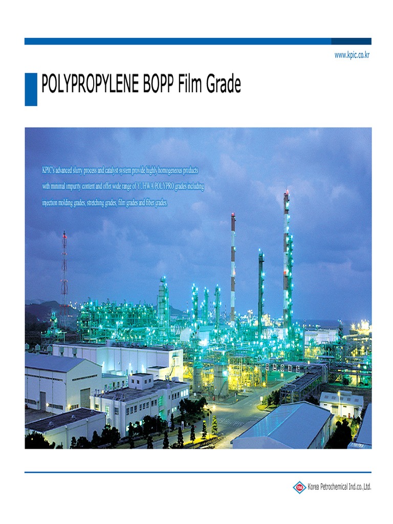 BOPP Film Grade Catalog | PDF | Ultimate Tensile Strength | Young's Modulus