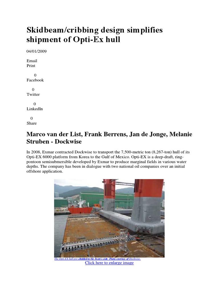 Skidbeam Loadout | PDF | Ships | Water Transport