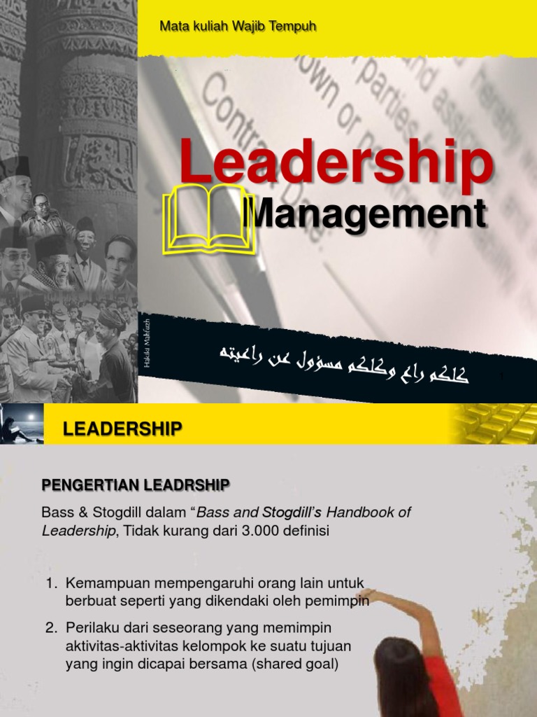 Pengertian Leadership | PDF | Leadership | Behavioural Sciences