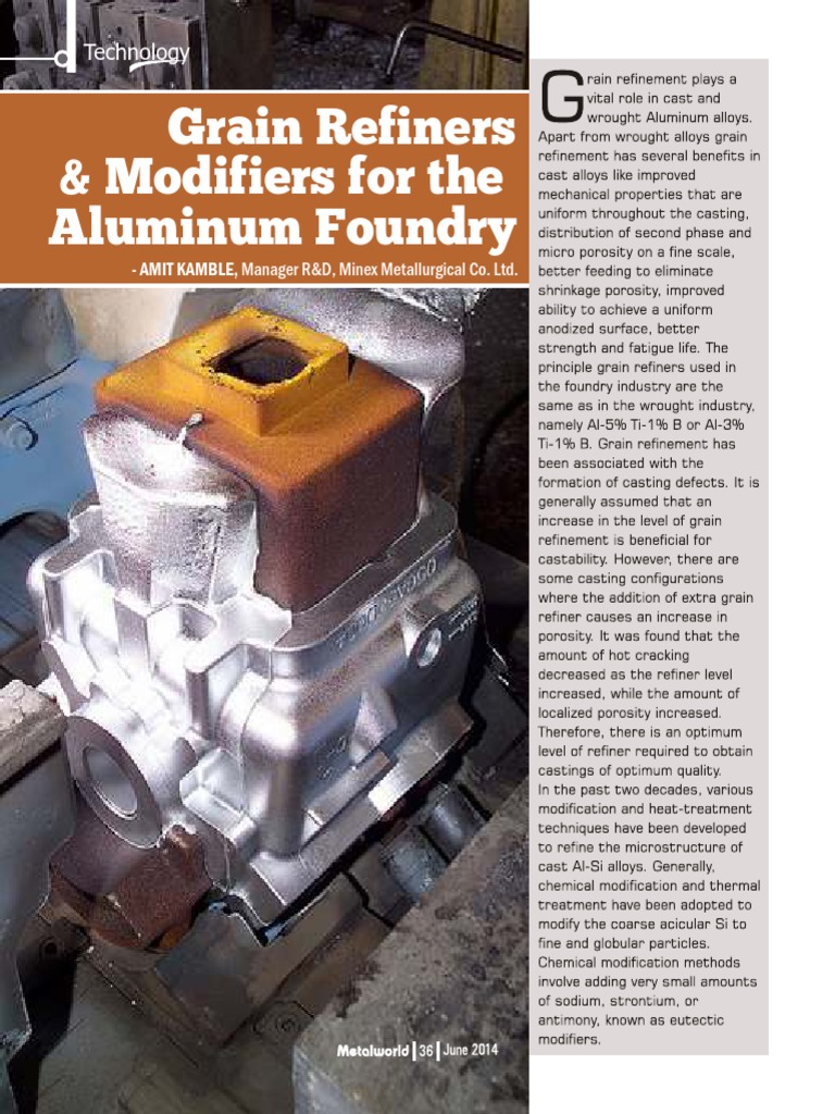 Grain Refiners for Aluminum Alloys | PDF | Nucleation | Casting ...