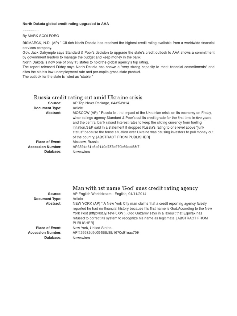 New OpenDocument Text | PDF | Standard & Poor's | Credit Rating Agency