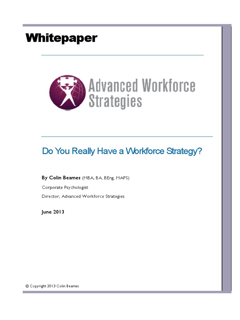 Workforce Strategic Planning | PDF | Strategic Management | Human Capital