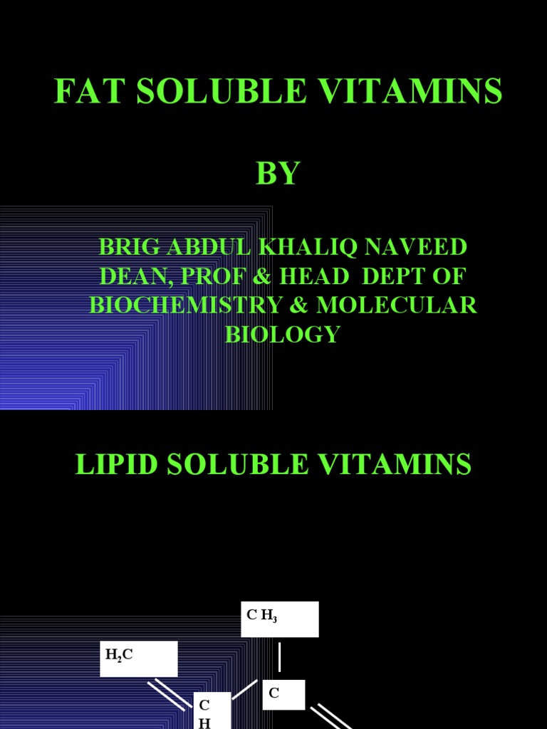 Understanding Fat Soluble Vitamins | PDF | Retinal | Vitamin A