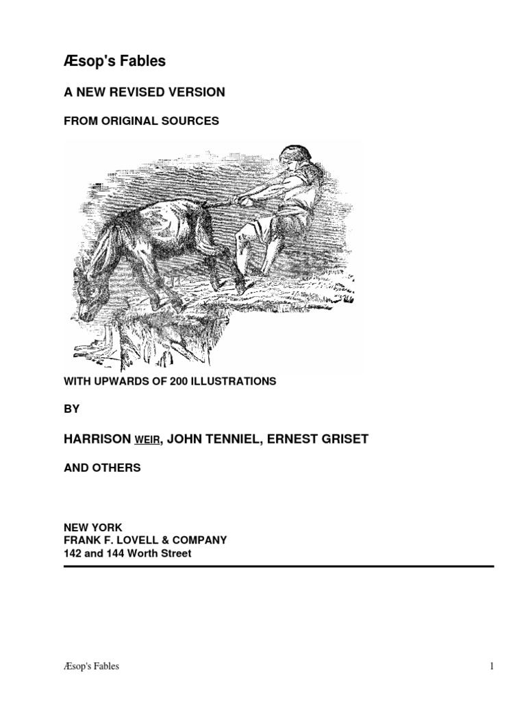 Æsop's Fables: A New Revised Version | PDF | Aesop