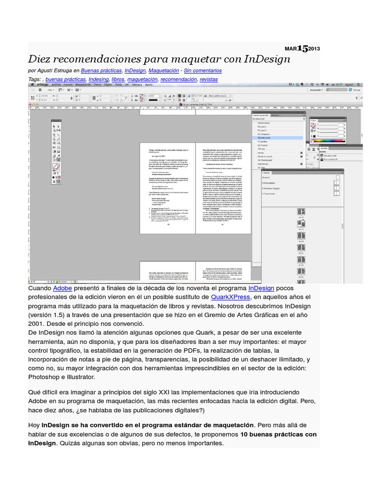 Diez Recomendaciones Maquetar Con InDesign | PDF | Adobe InDesign ...