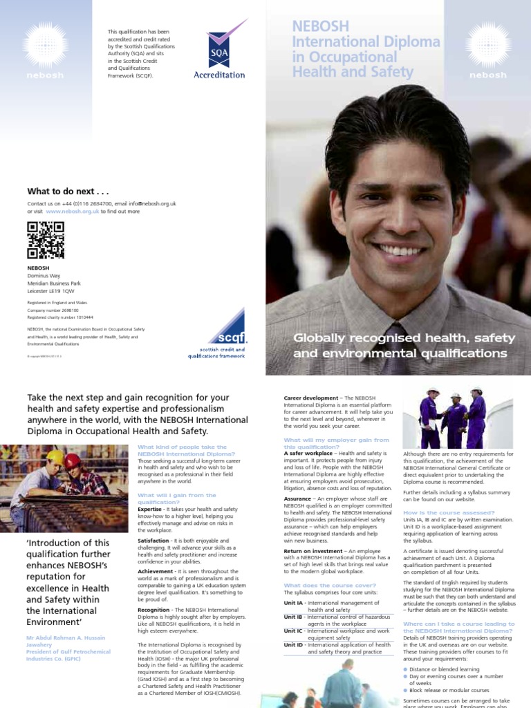 Nebosh Idip 2013 Leaflet | PDF | Further Education | Labour