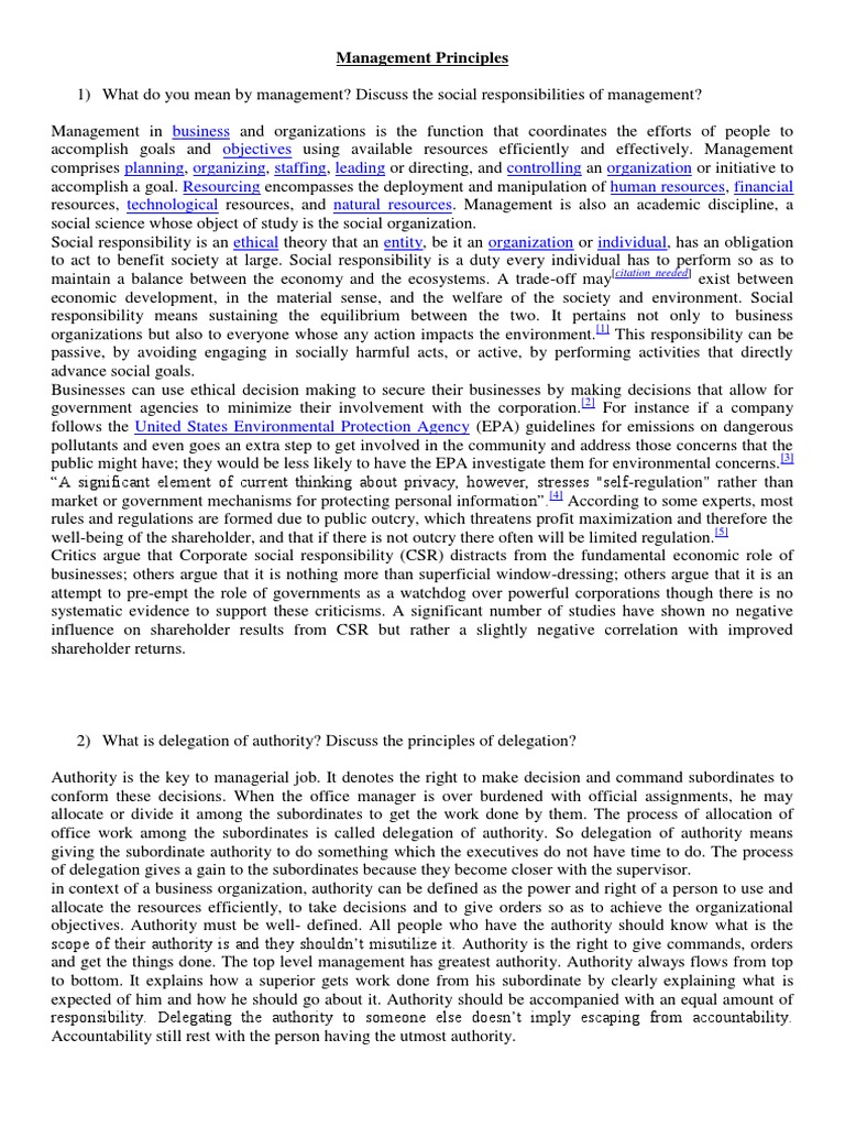 Management Principles | PDF