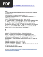 PF and ESI Salary Calculation Sheet | PDF | Computing | Computer Security