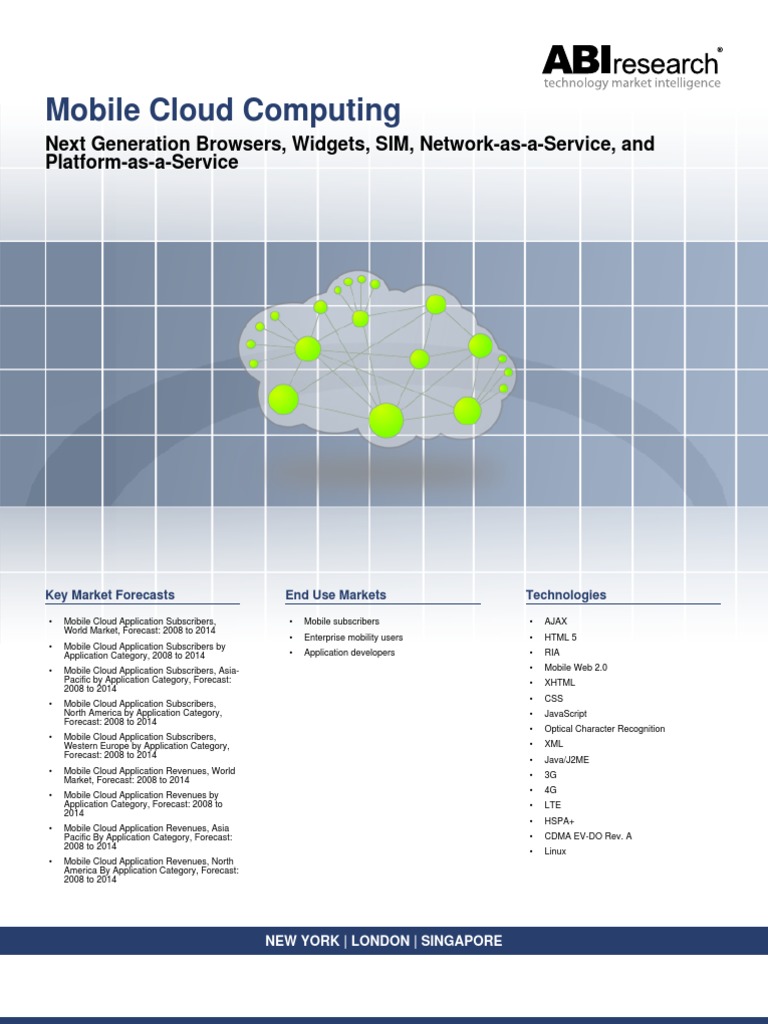 ABI Research Mobile Cloud Computing Report | PDF | Cloud Computing ...