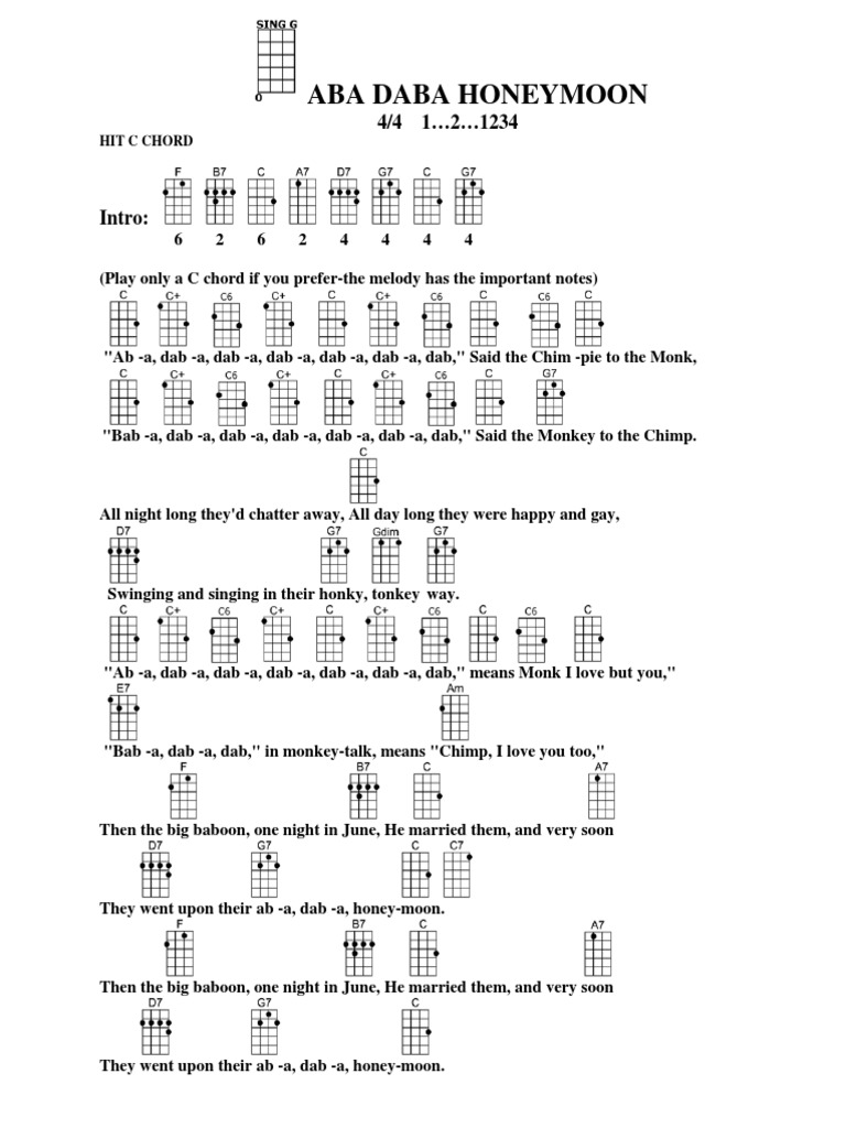 ABA DABA Honeymoon Song | PDF