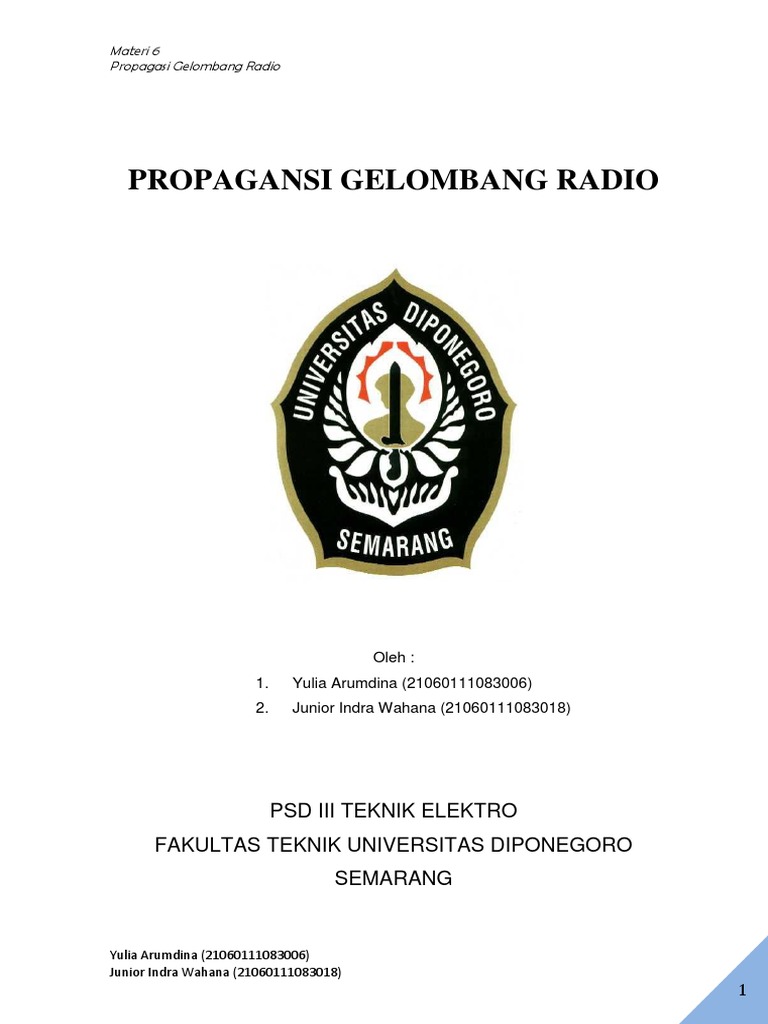 Prinsip Propagasi Gelombang Radio | PDF | Sains & Matematika