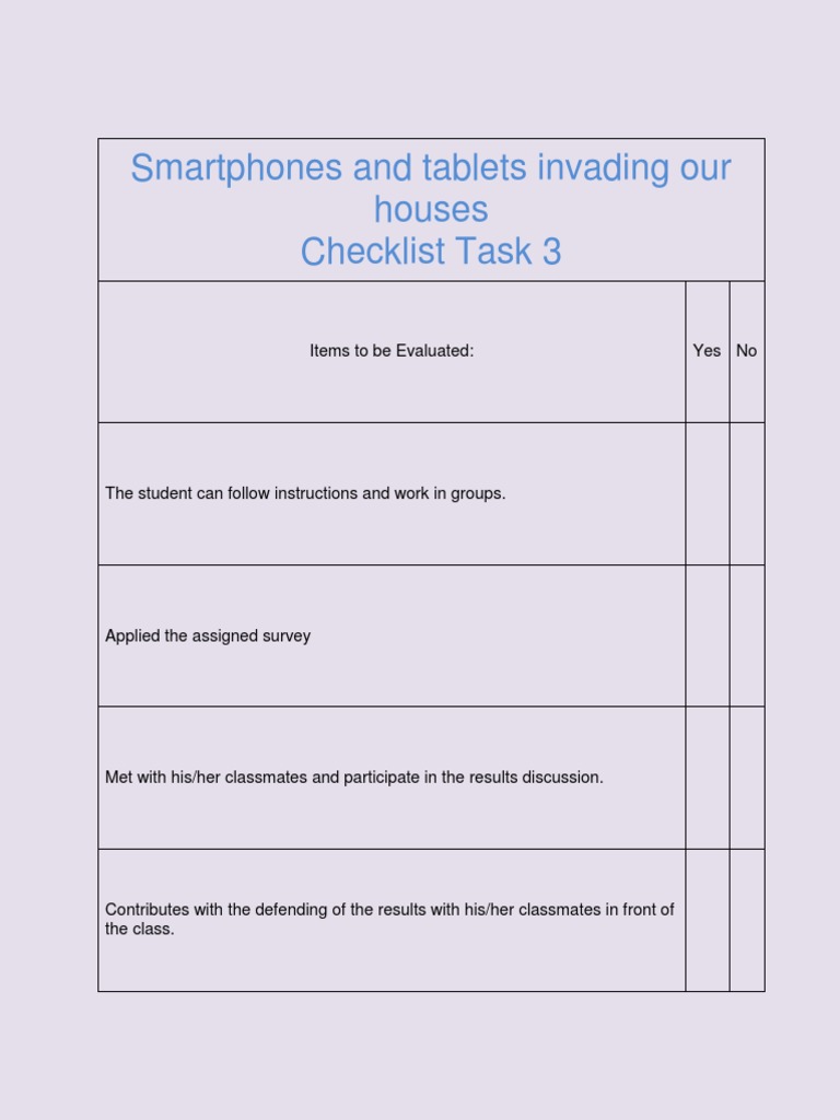 Checklist 3 | PDF