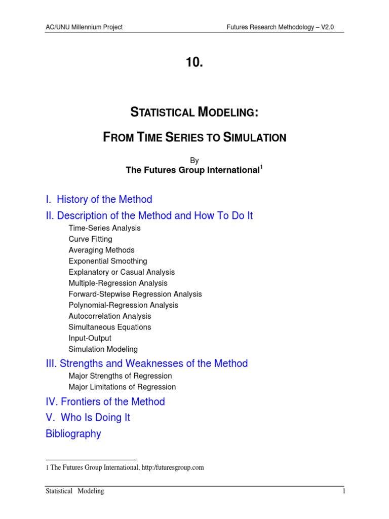 Statistical Modeling | PDF | Regression Analysis | Forecasting