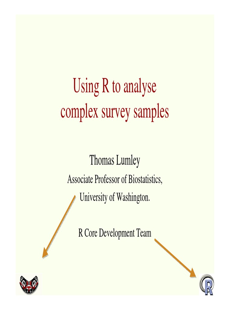 Using R to Analyse Complex Survey Data | PDF | R (Programming Language ...