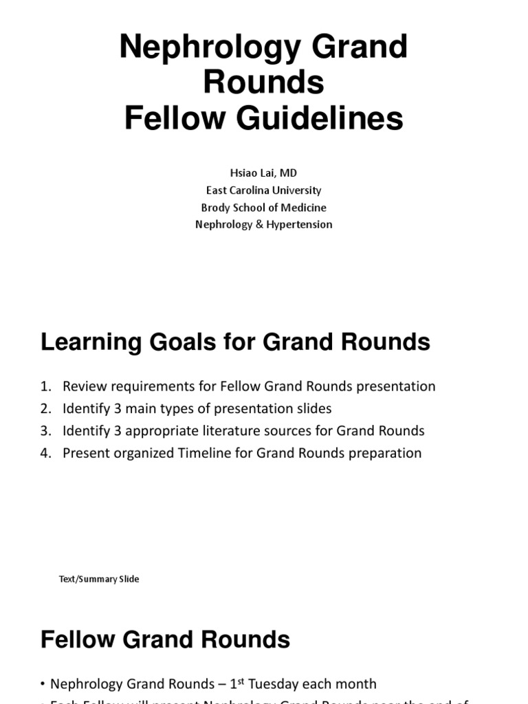 How To Give Grand Rounds | PDF | Nephrology | Hypertension