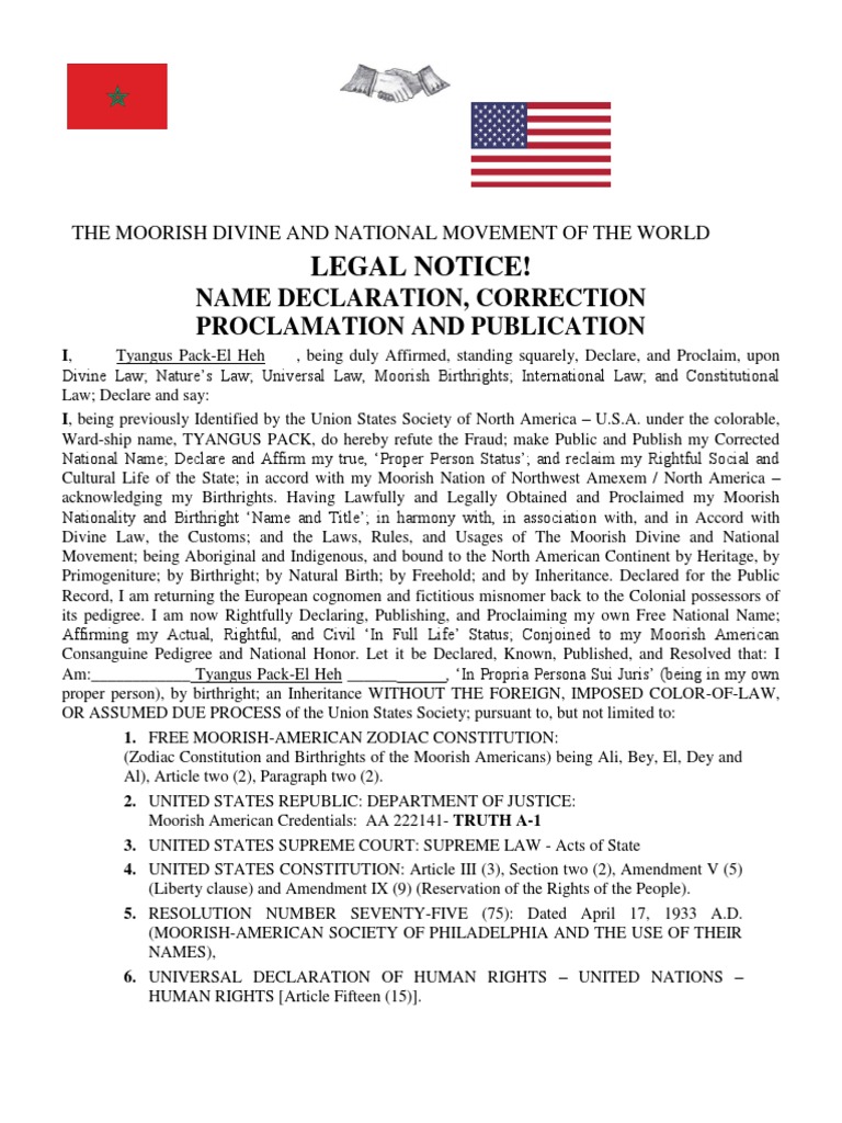 The Moorish Divine and National Movement of the World | United States ...