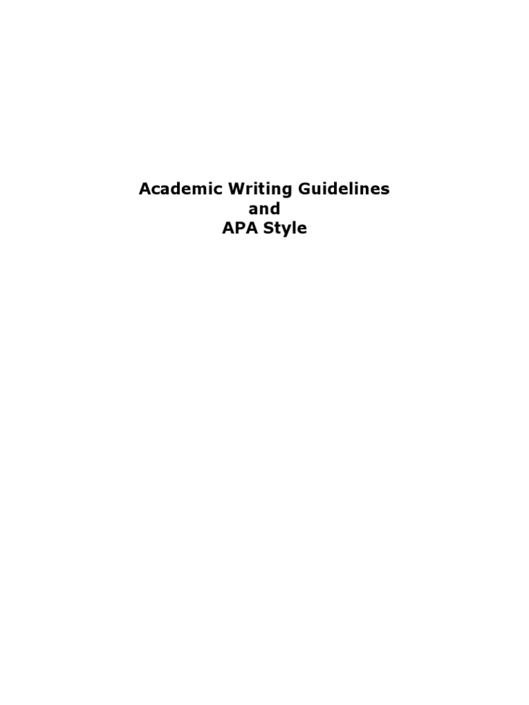 Academic Writing Guidelines | PDF | Digital Object Identifier ...