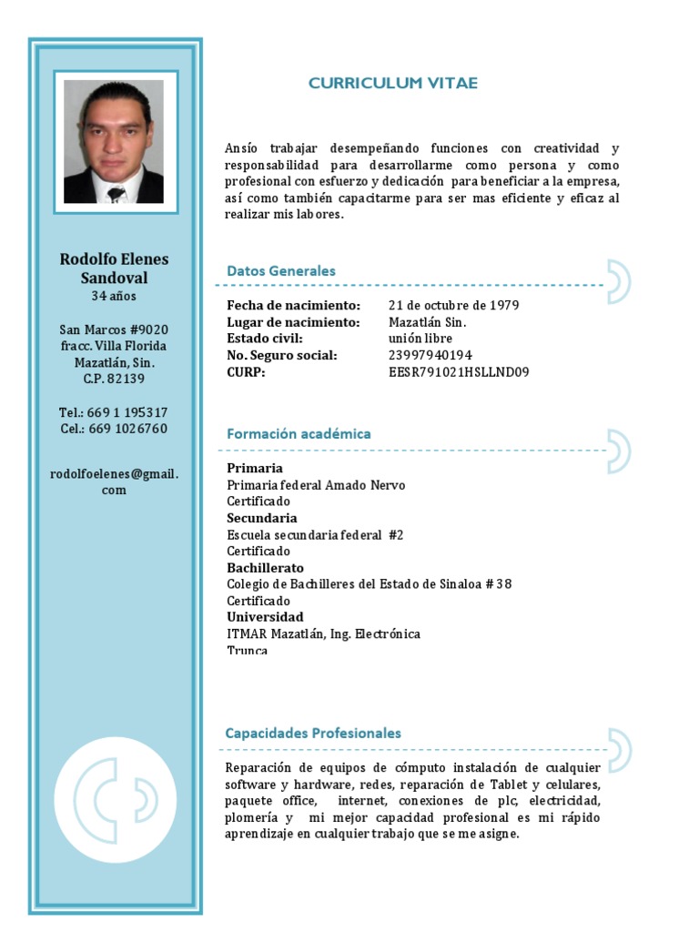 Curriculum V2 PDF | PDF | Electricidad | Ingenieria Eléctrica