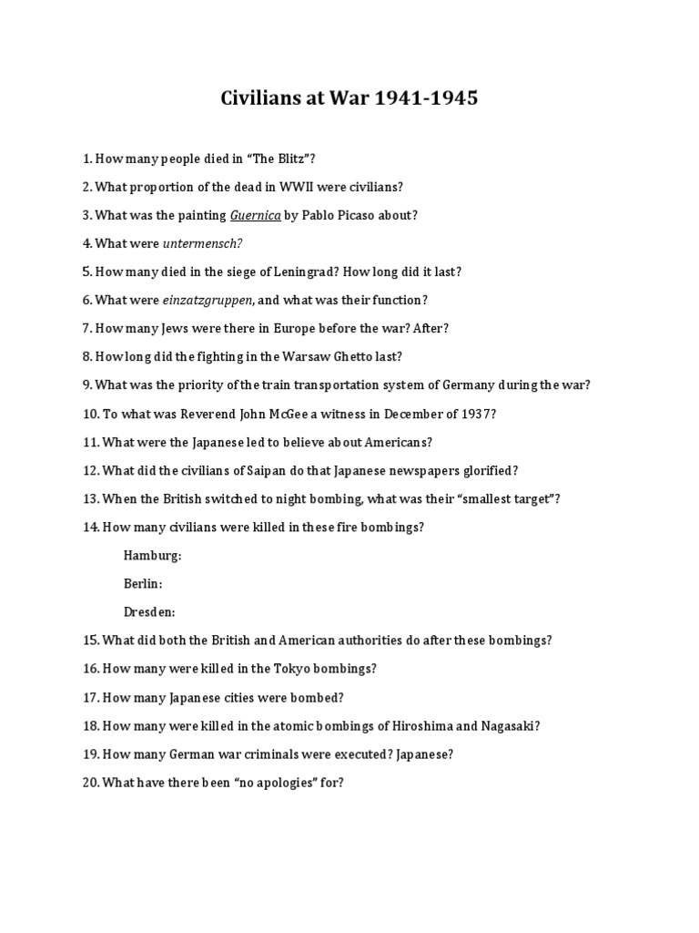 Civilians at War 1941-1945 | PDF | History