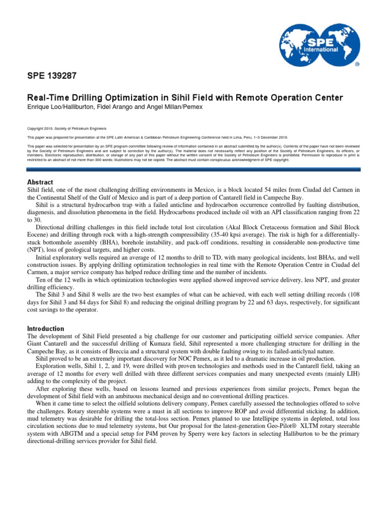 Real Time Drilling Optimization | PDF | Oil Well | Petroleum