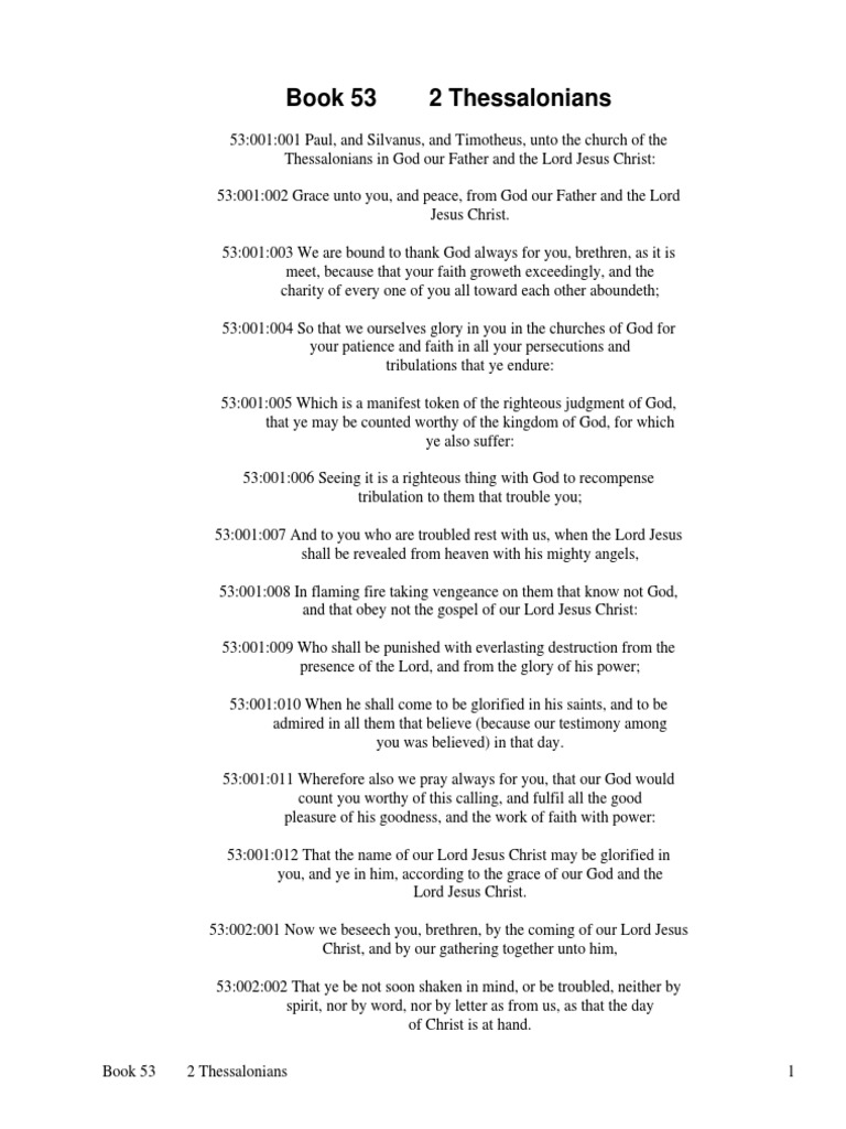 The Bible, King James Version, Book 53: 2 Thessalonians by Anonymous ...