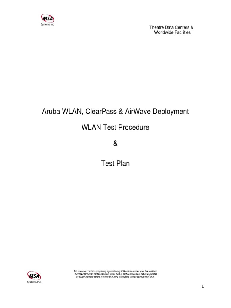 Test Procedure and Plan | PDF | Wireless Lan | Roaming