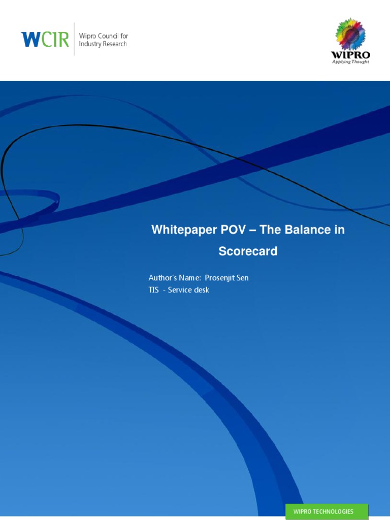 Balanced Scorecard for Service Desk Success | PDF | Strategic ...