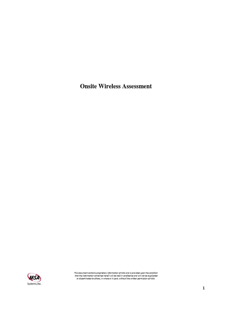 WLAN Assessment Report | PDF | Wireless Lan | Wireless