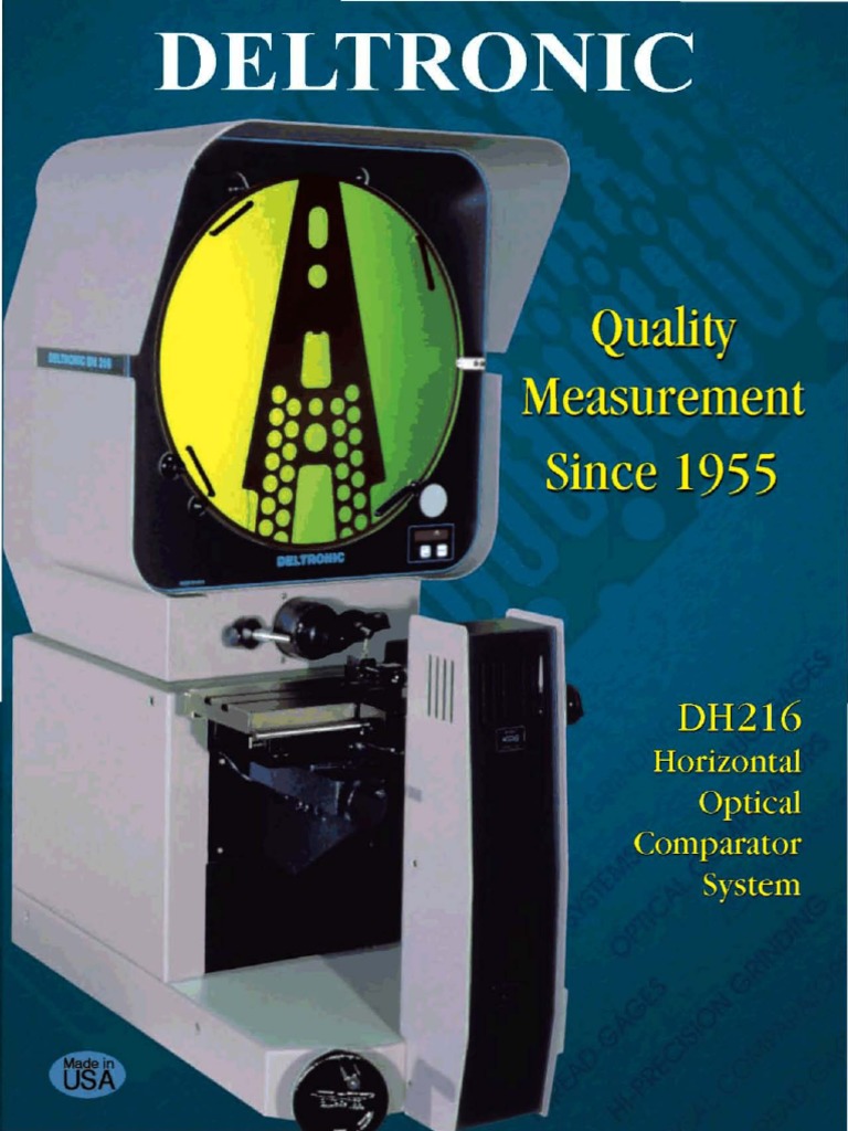 DELTRONIC Optical Comparator Dh216 | PDF | Applied And Interdisciplinary Physics ...