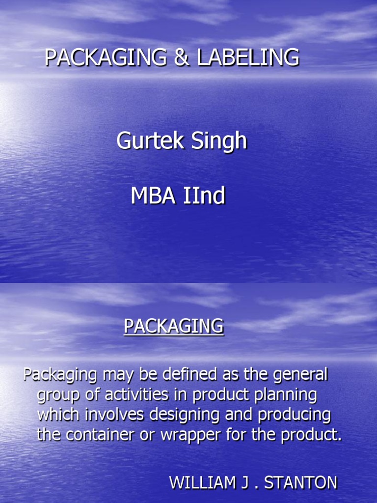 Packaging and Labeling Essentials | PDF