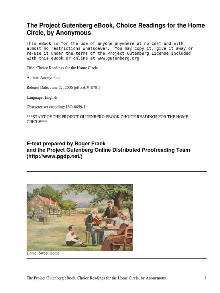 Choice Readings For The Home Circle by Anonymous | PDF | Prayer ...