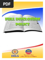 DILG MC 2019-149 Full Disclosure Policy | PDF