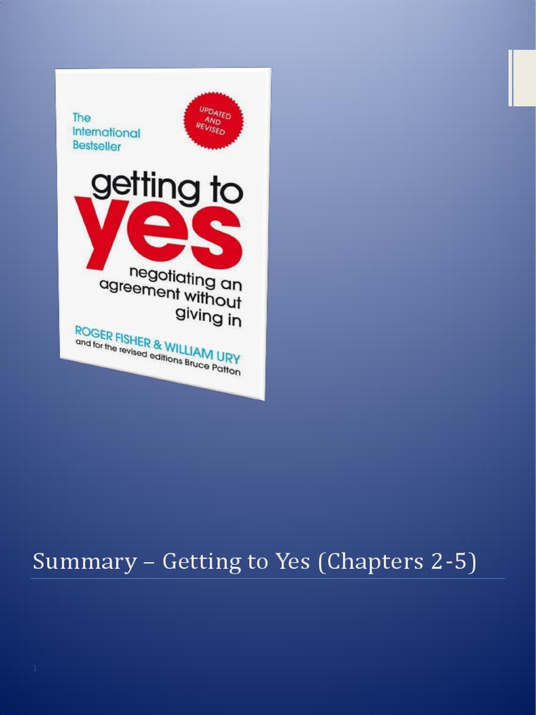 Getting to Yes - Summary | Negotiation | Epistemology