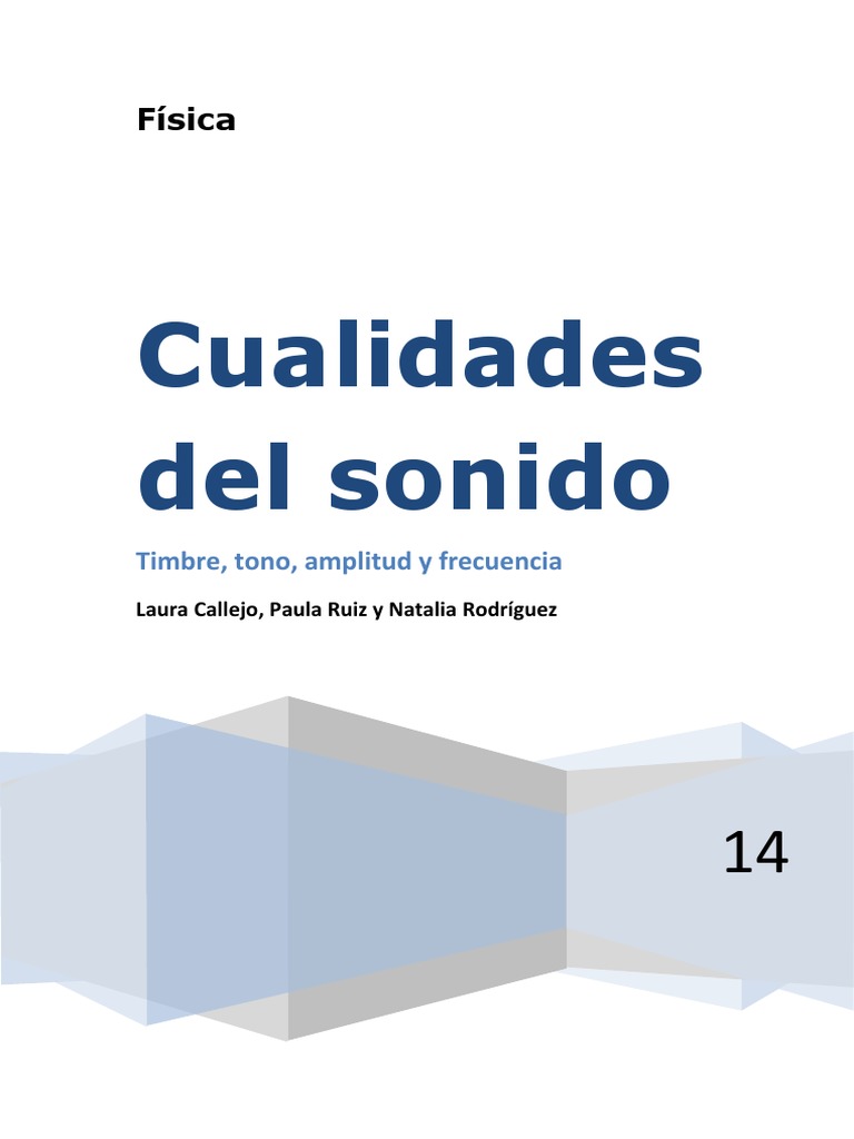 Cualidades Del Sonido | PDF | Sonido | Olas