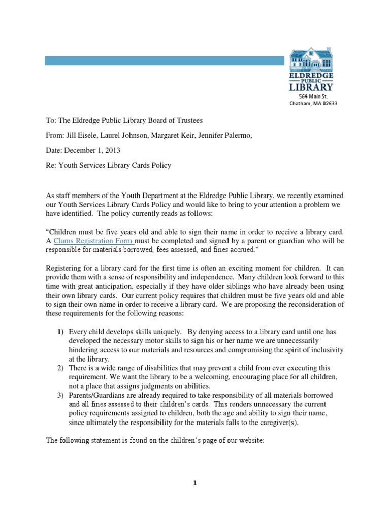 Library Policy Lis 777 | Download Free PDF | Public Library | Libraries