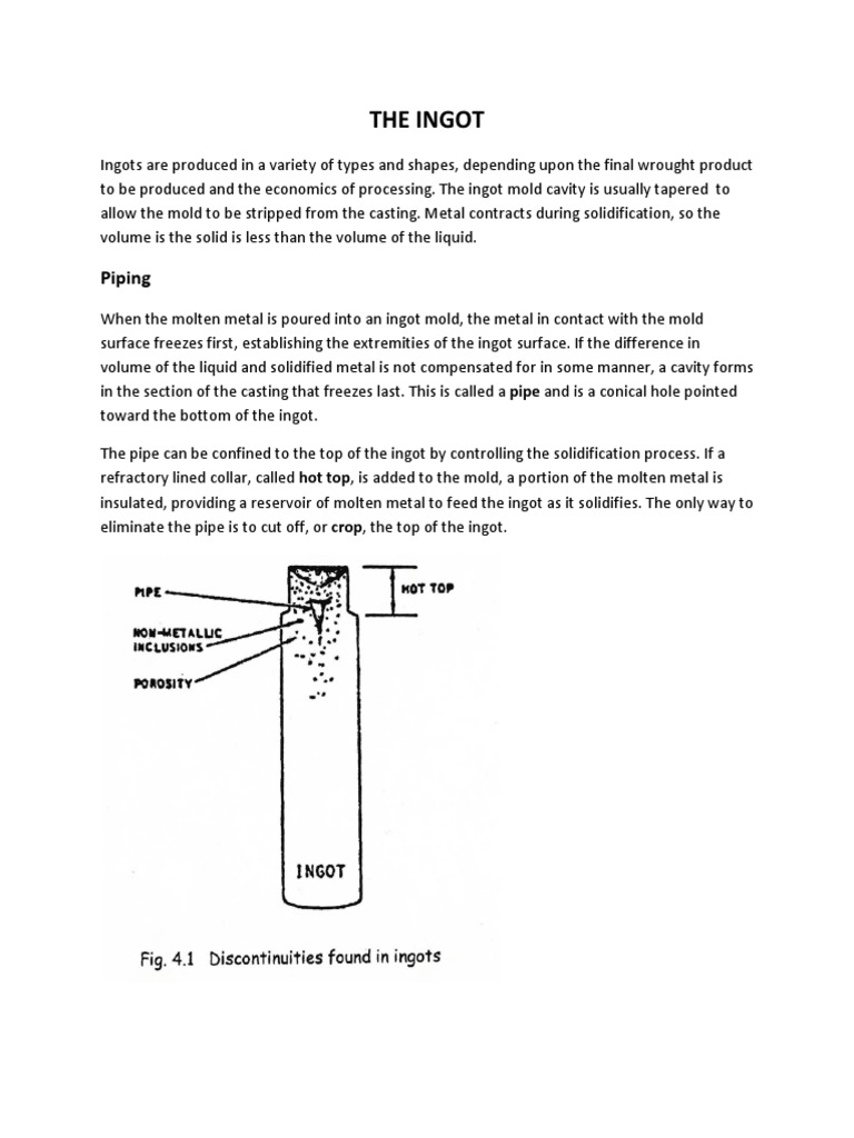 The Ingot | PDF | Ingot | Casting (Metalworking)