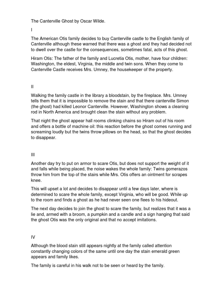 The Canterville Ghost by Oscar Wilde | PDF | Ghosts | Afterlife