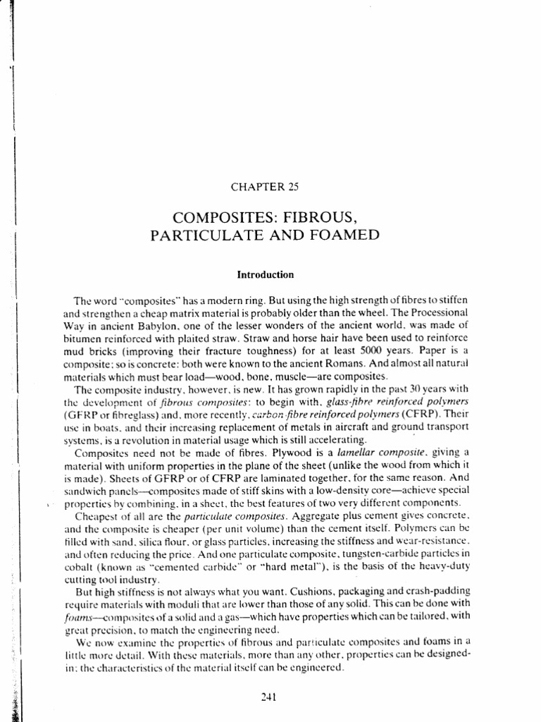 Composites: Fibrous, Particulate and Foamed | PDF | Composite Material ...