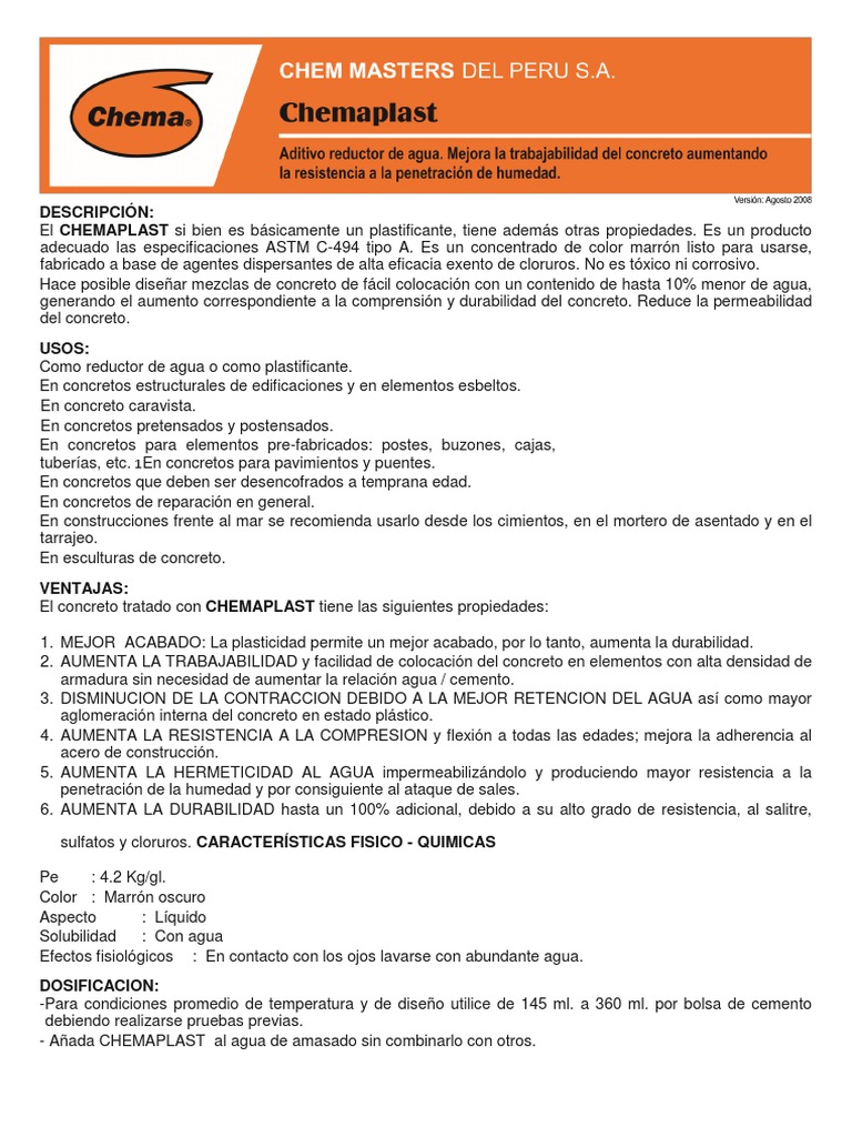 Chema Plast | PDF | Hormigón | Cemento