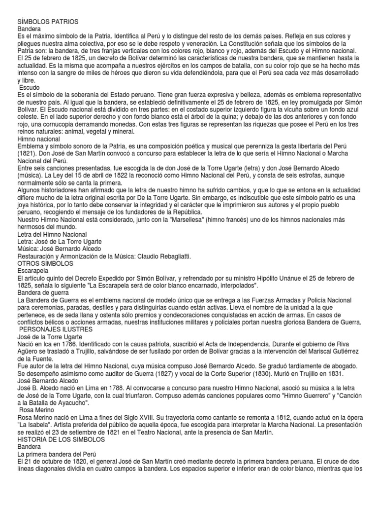 Simbolos Patrios - Civica | PDF | Símbolos nacionales | Los símbolos